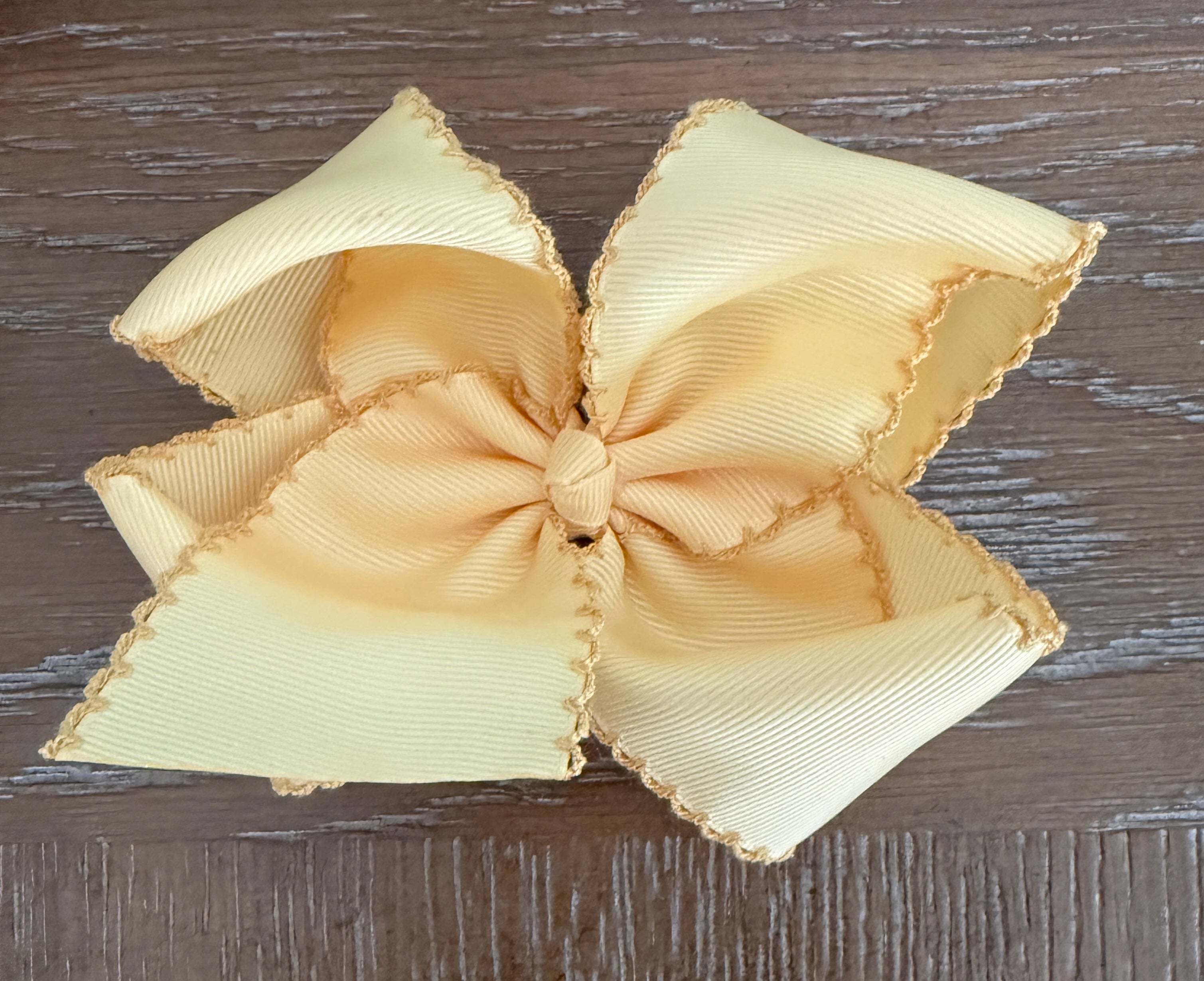 HONEYSUCKLE YELLOW w/ GOLD MOONSTITCH HAIRBOW – Sweet LaRose